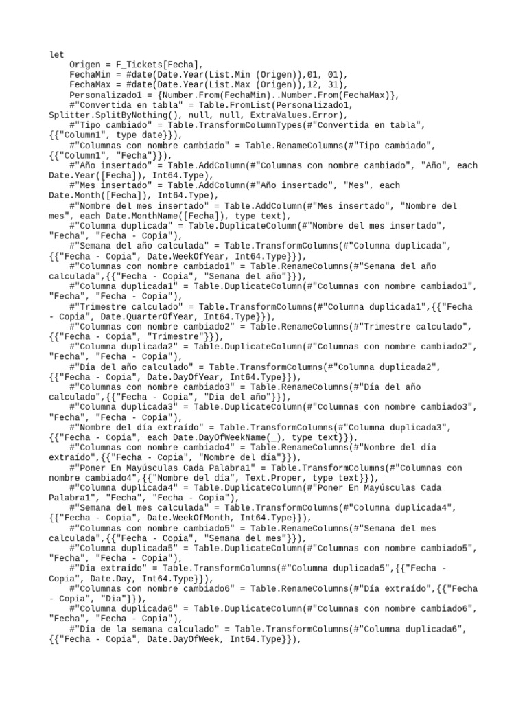 Dim_Calendar M | PDF | Programación de computadoras