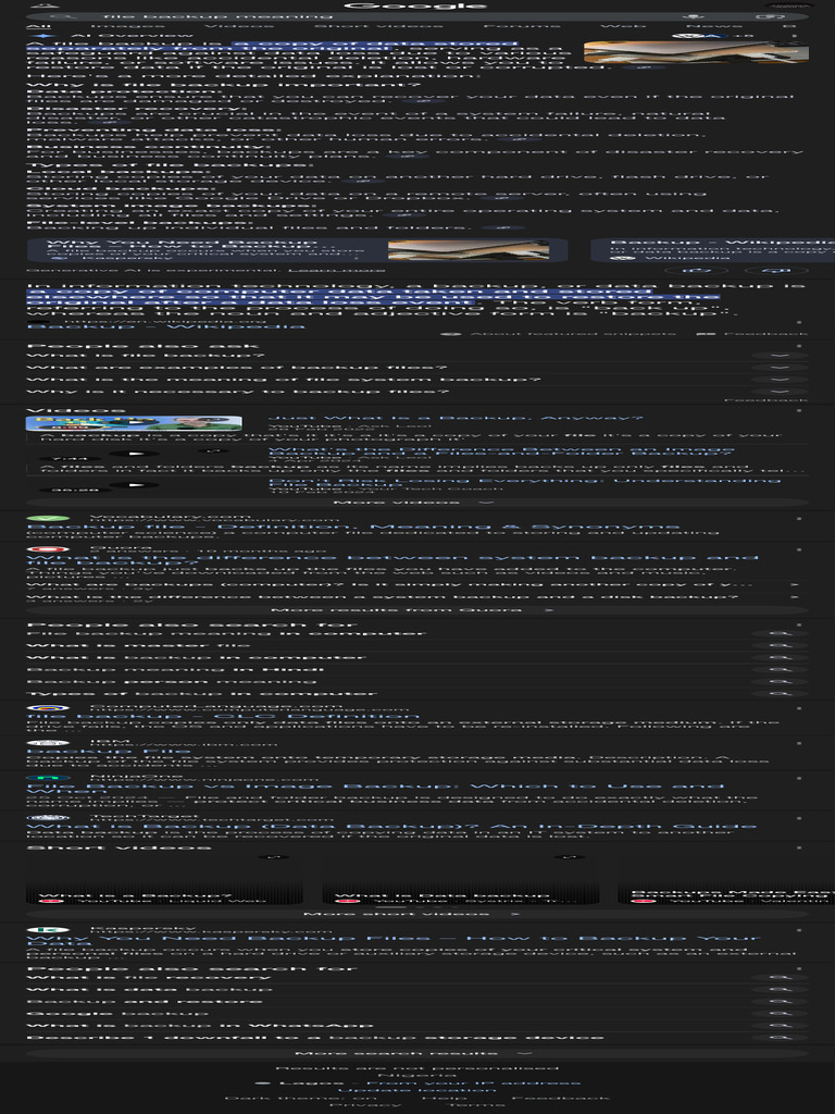 file backup meaning - Google Search | PDF | Backup | Computer File
