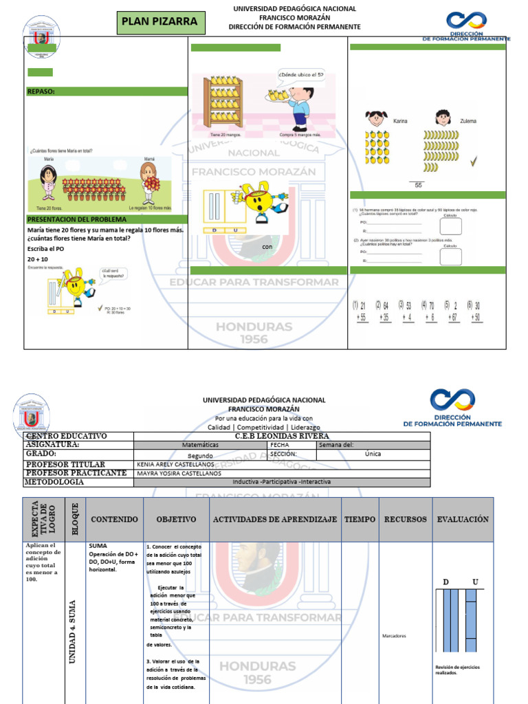 Plan Matematica Suma | PDF | Aprendizaje
