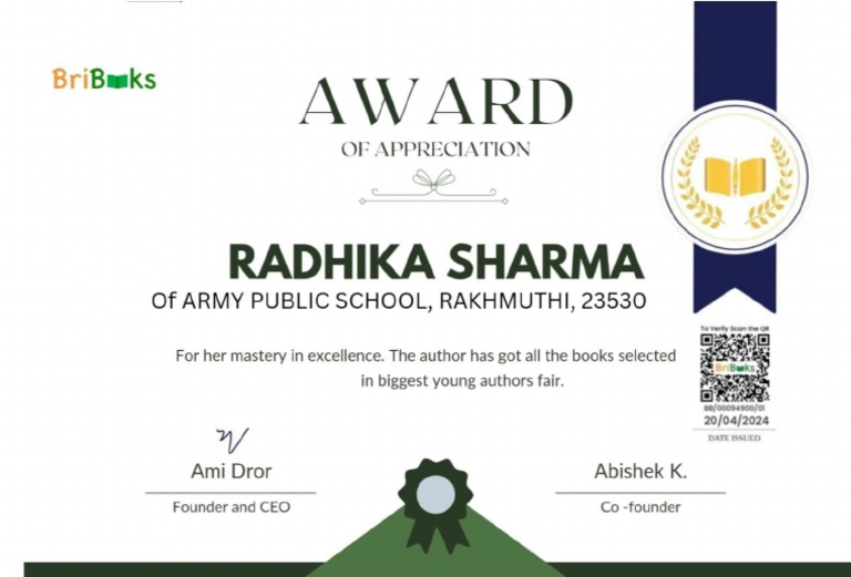 Bribooks - Appreciation Award | PDF