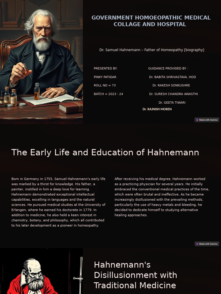 Samuel Hahnemann: Homeopathy's Pioneer | PDF | Homeopathy | Alternative ...