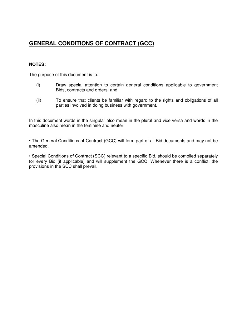 General Conditions of Government Contracts | PDF