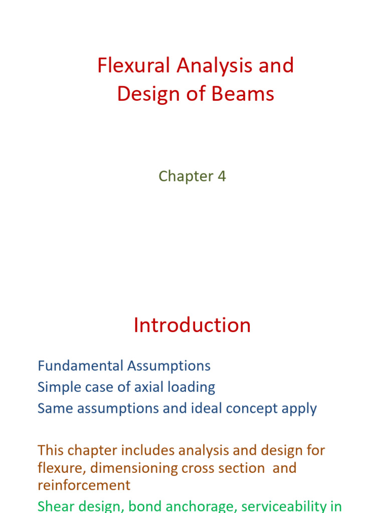 Chapter 04 Flexural Design of Beam 2022 | PDF | Beam (Structure) | Bending