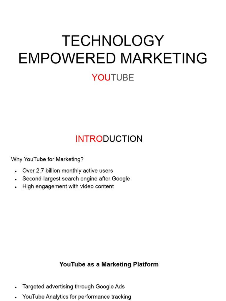 Technology Empowered Marketing | PDF