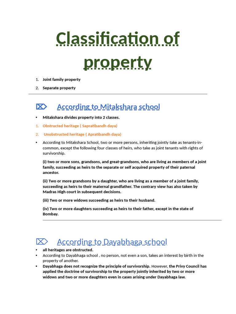 Classification of Property | PDF | Concurrent Estate | Property