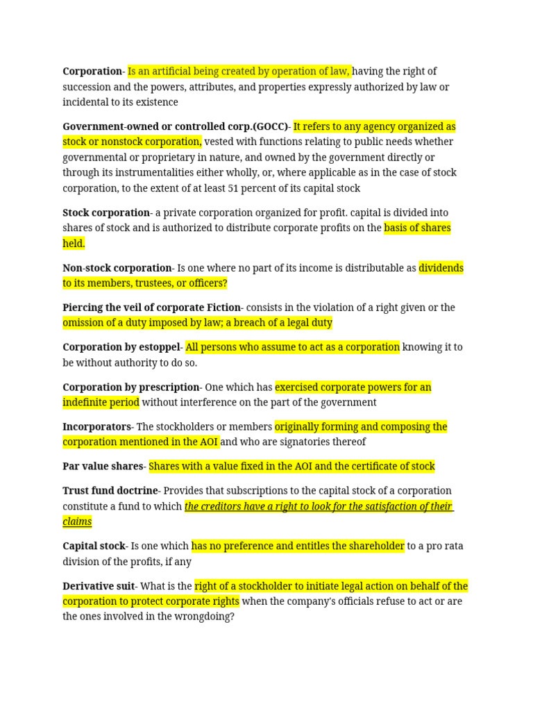 Understanding Stock Corporations | PDF | Stocks | Corporations