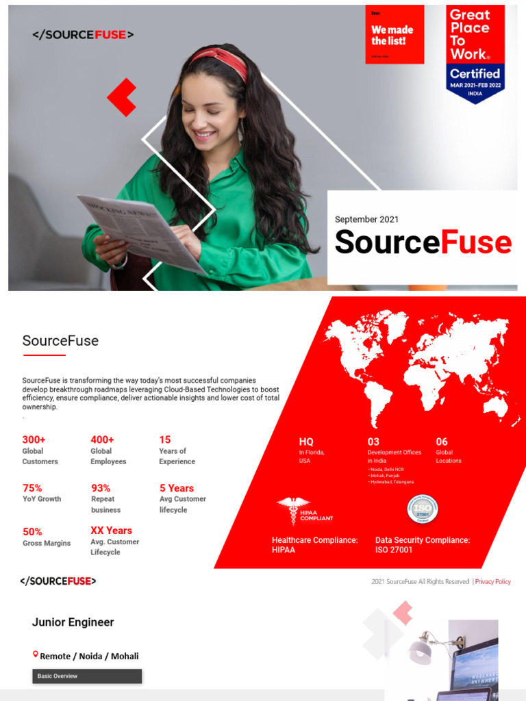 Fresher JD, SourceFuse Technologies India PVT Ltd. | PDF | Computing