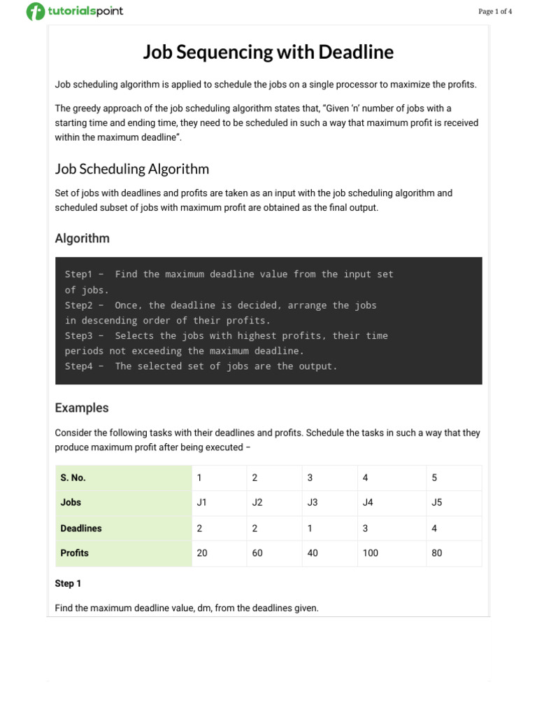 Job Sequencing with Deadlineer | PDF | C++ | Programming Paradigms