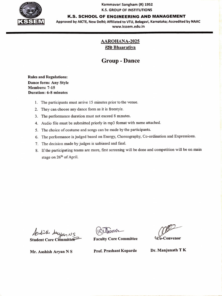 Group Dance Rules | PDF