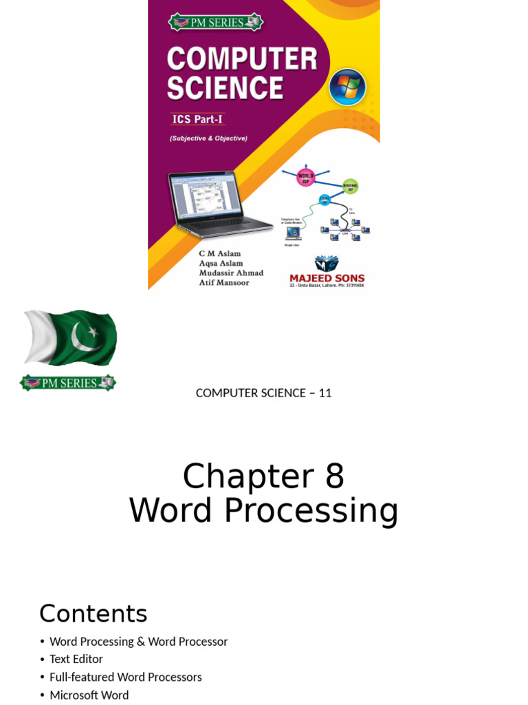 Ch-08 (ICS I) - Word Processing | PDF | Microsoft Word | Typefaces