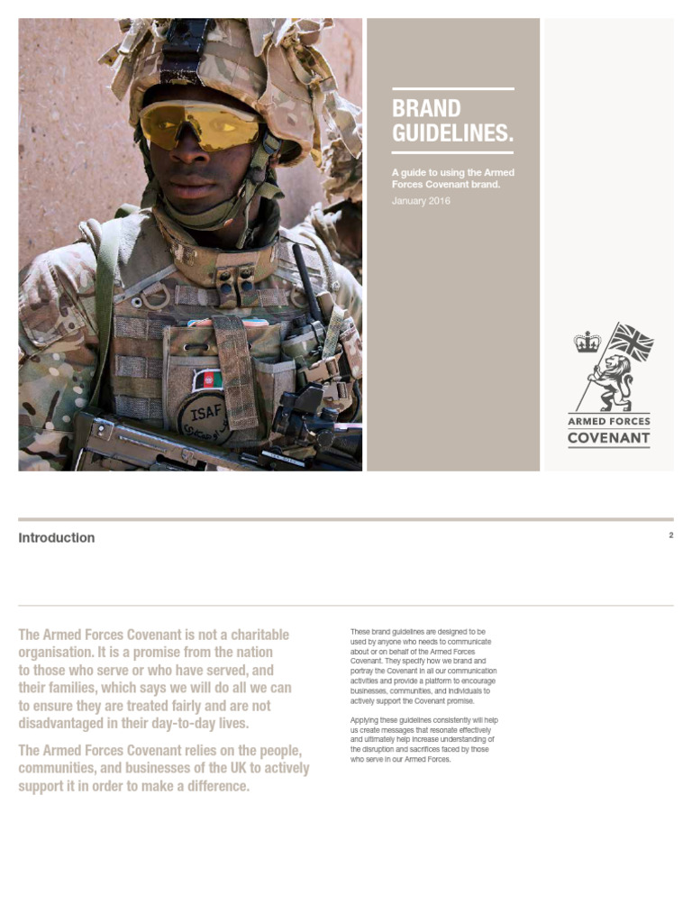 Armed Forces Covenant Brand Guidelines | PDF | Brand | Acronym