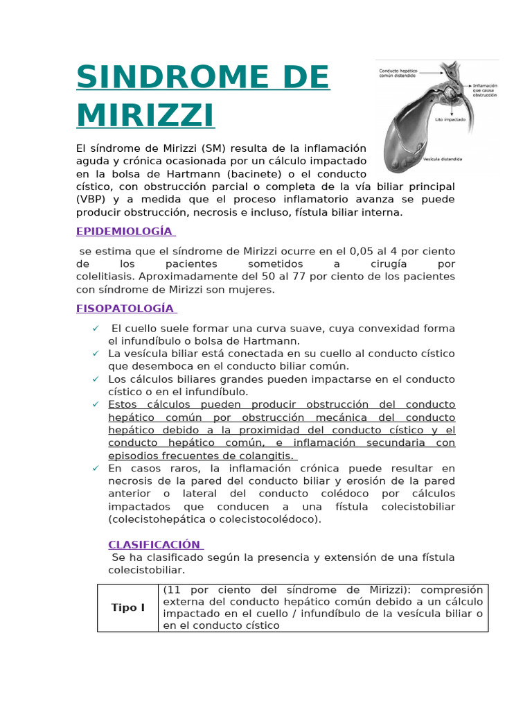 Sindrome de Mirizzi | PDF | Hígado | Abdomen