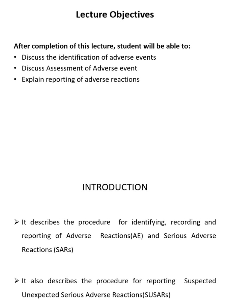 Adverse Event Reporting in Healthcare | PDF | Adverse Effect | Medical ...