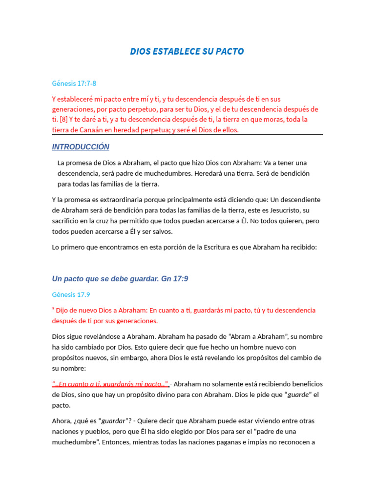 Pacto de Dios con Abraham y su Significado | PDF | Abrahán | Cristo ...