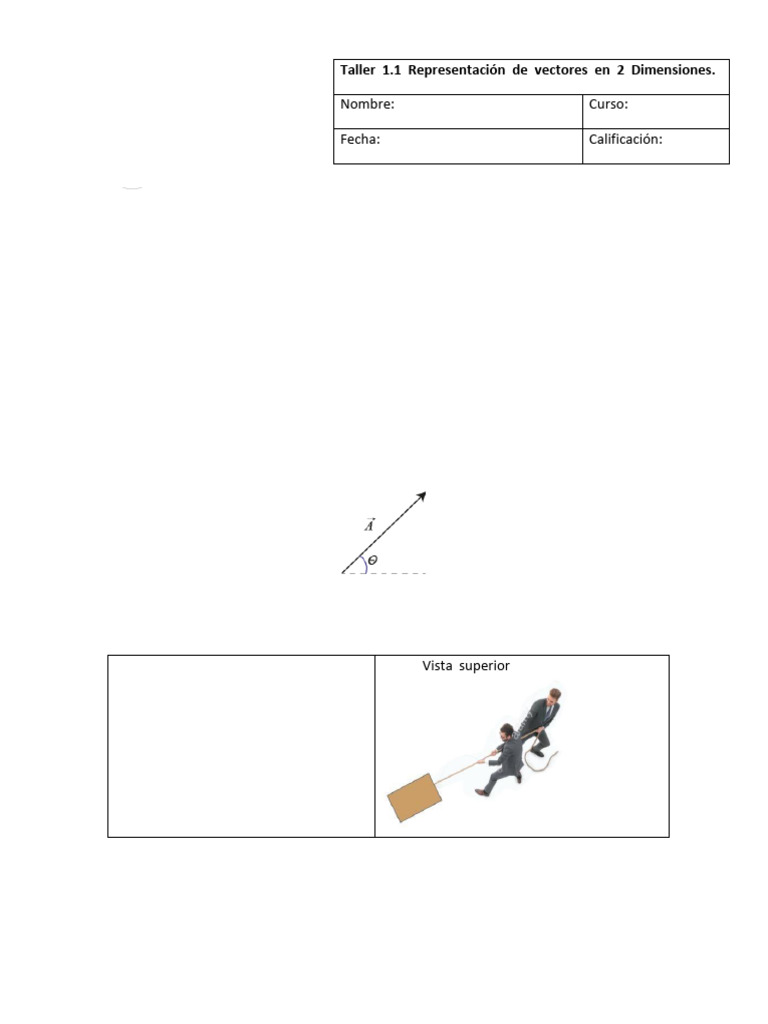 Taller 1.1 Representaci-n de vectores en 2D Grado Decimo | PDF | Vector Euclidiano | Física