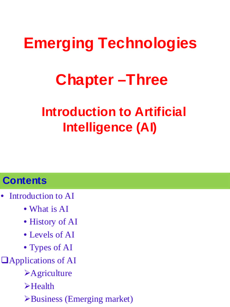 Emerging Chapter 3 Artificial Intelligence Ai Pd Pdf Artificial