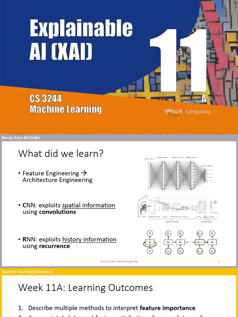 cs3244 11a.explainable-Ai | PDF | Machine Learning | Artificial ...