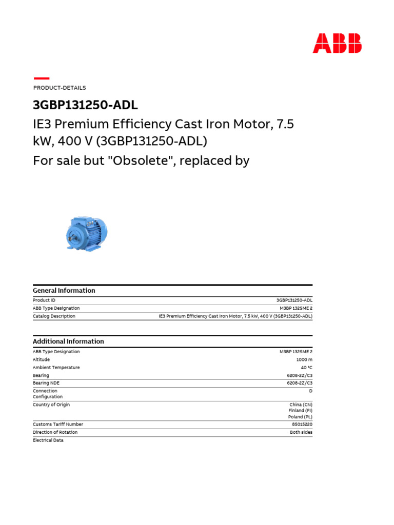 IE3 Premium Efficiency Motor Details | PDF | Electric Motor ...