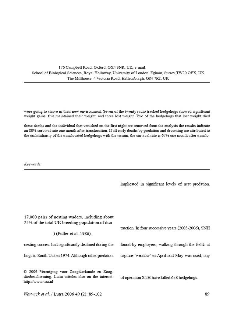 Lutra 49 (2) - Warwick Et Al - 2006 | PDF