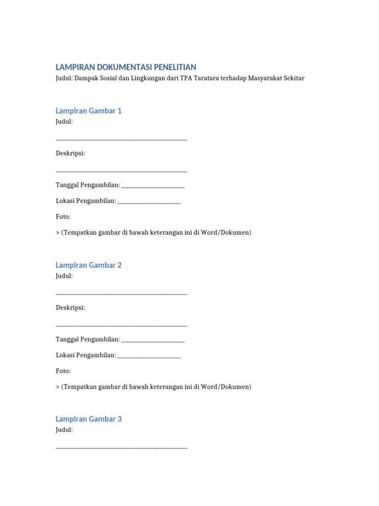 Lampiran Dokumentasi TPA Taratara | PDF