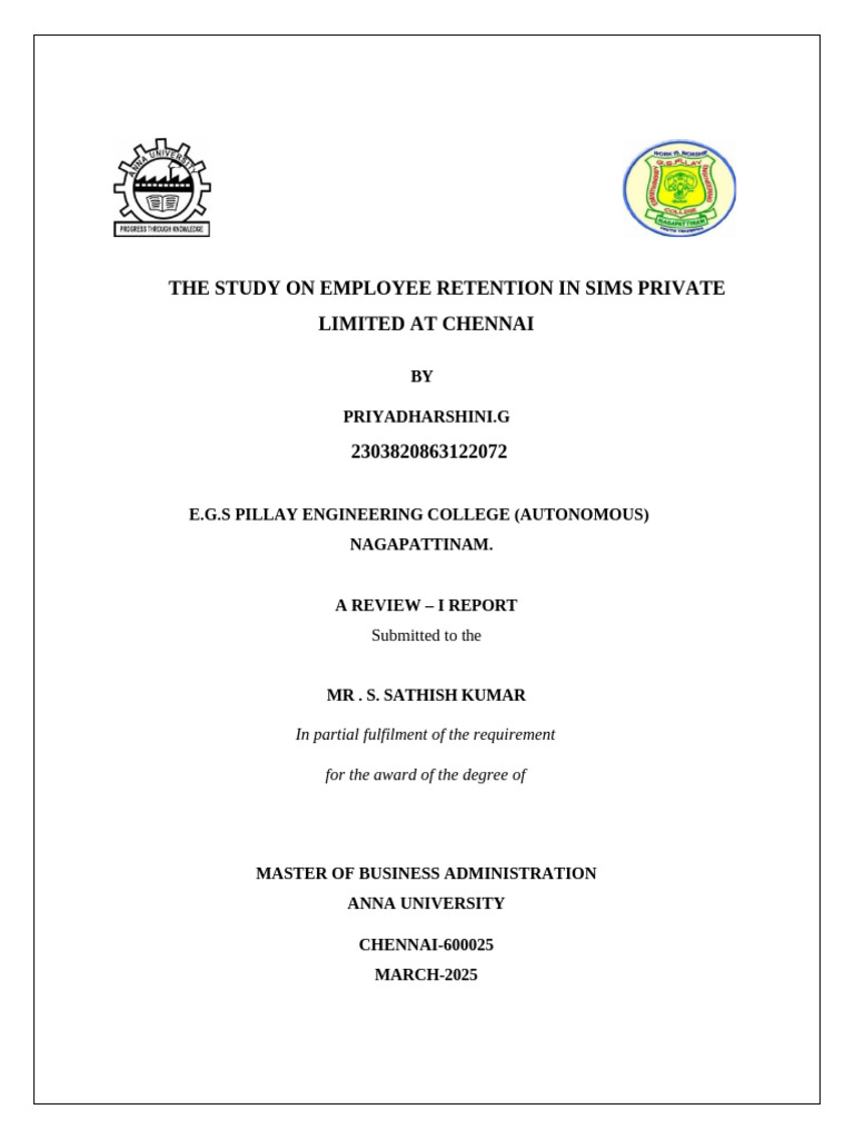 Employee Retention Strategies in Chennai | PDF | Employee Retention ...