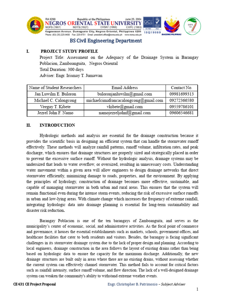 Drainage System Assessment in Poblacion | PDF | Surface Runoff | Flood