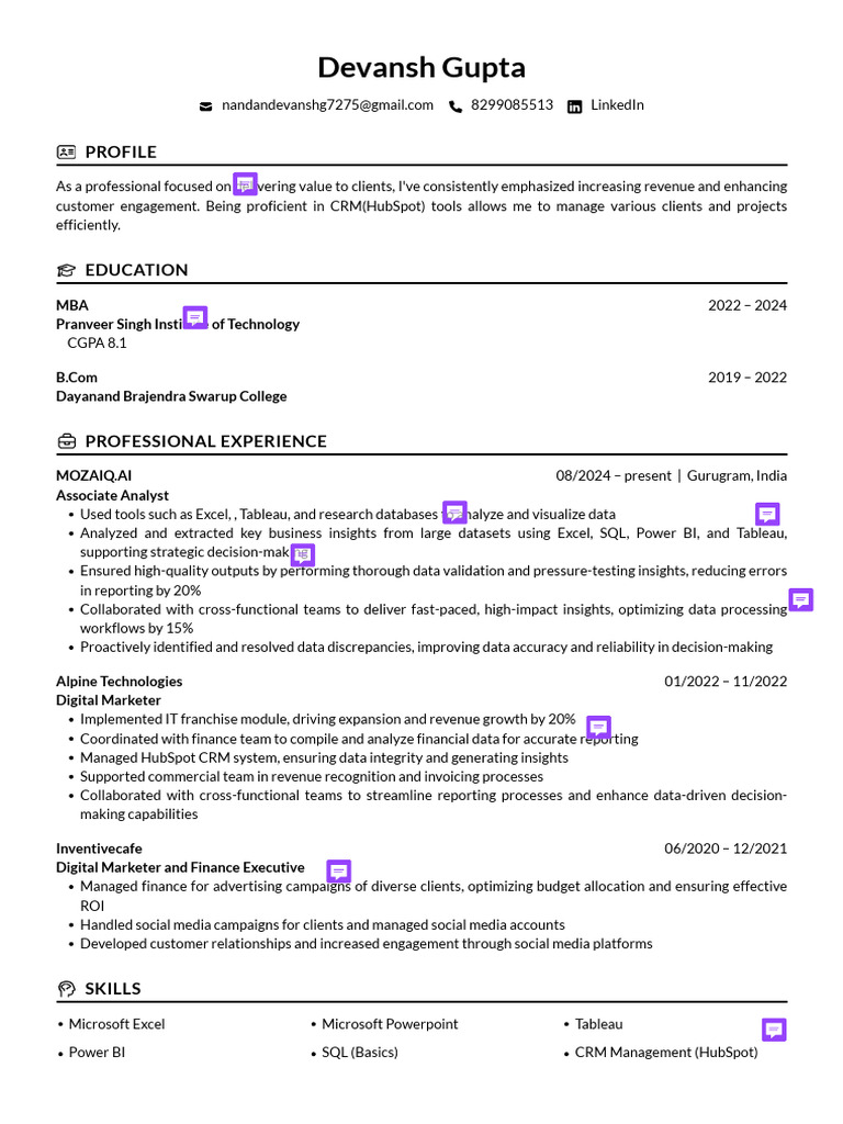 Devansh Gupta FlowCV Resume 20250219 | PDF | Customer Relationship Management | Computing