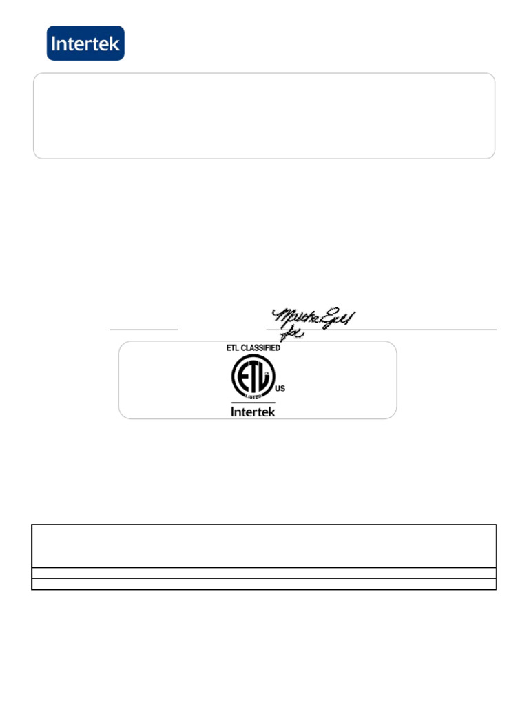 Intertek Authorization To Mark | PDF