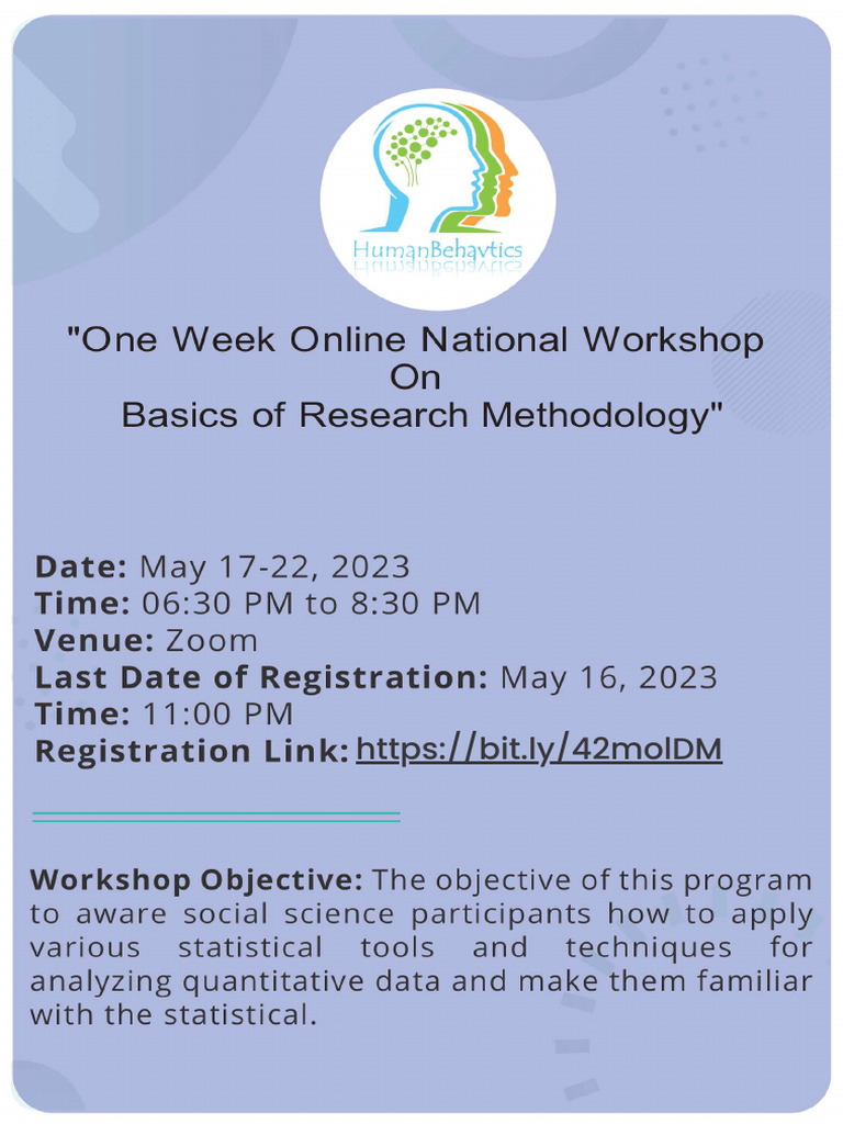 Workshop Brochure | PDF