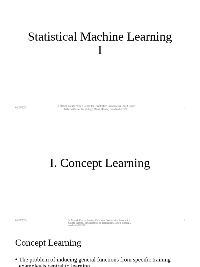ED317 Statistical Machine Learning | PDF | Inductive Reasoning | Hypothesis