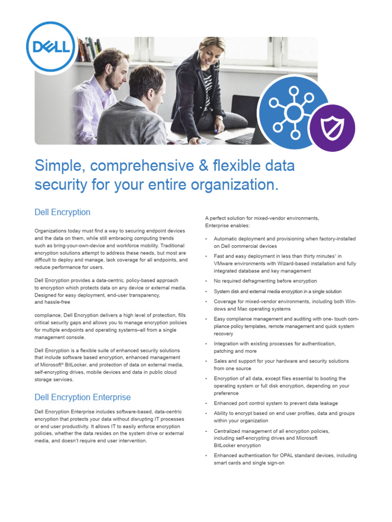 Dell Encryption Enterprise Data Sheet | PDF | Encryption | Cloud Computing