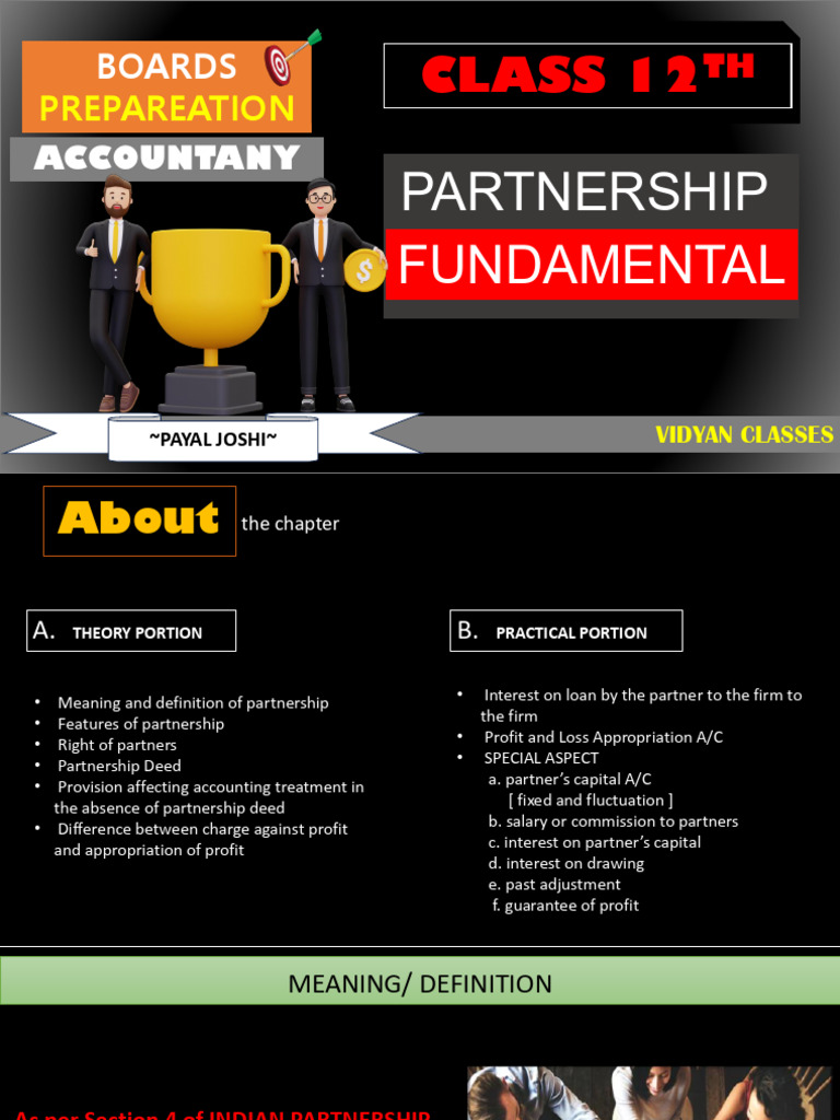 Class 12 Partnership Accounting Guide | PDF | Partnership | Interest