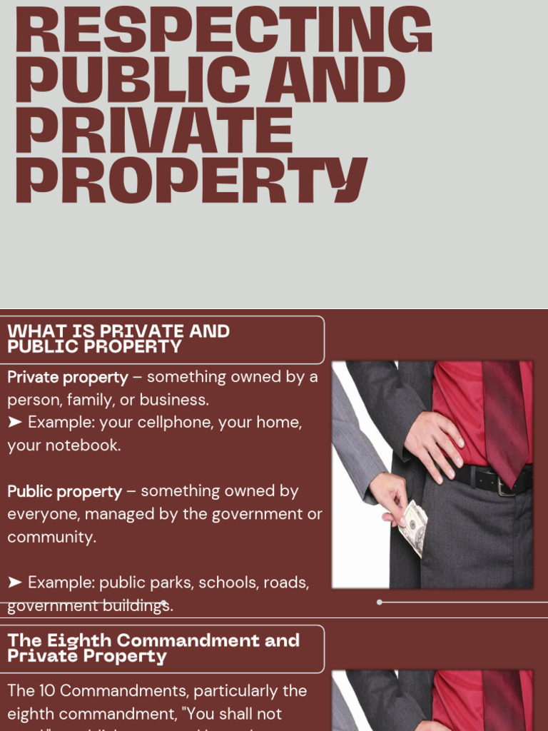 Respect For Public and Private Property | PDF | Catholic Social Teaching | Property