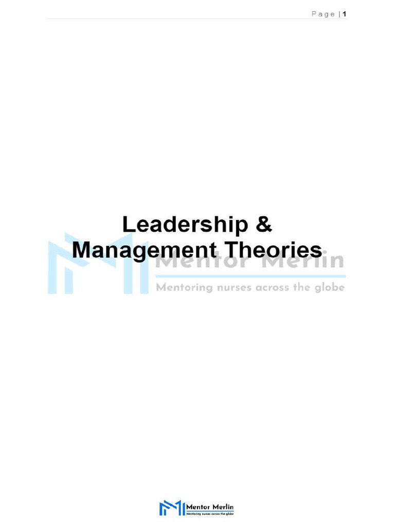 Leadership and Management Theories | PDF