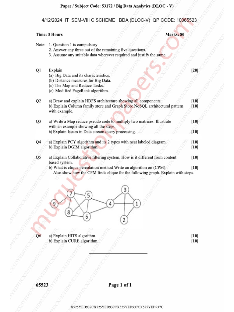 Be - Information Technology - Semester 8 - 2024 - December - Dloc V Big Data Analytics Rev 2019 ...