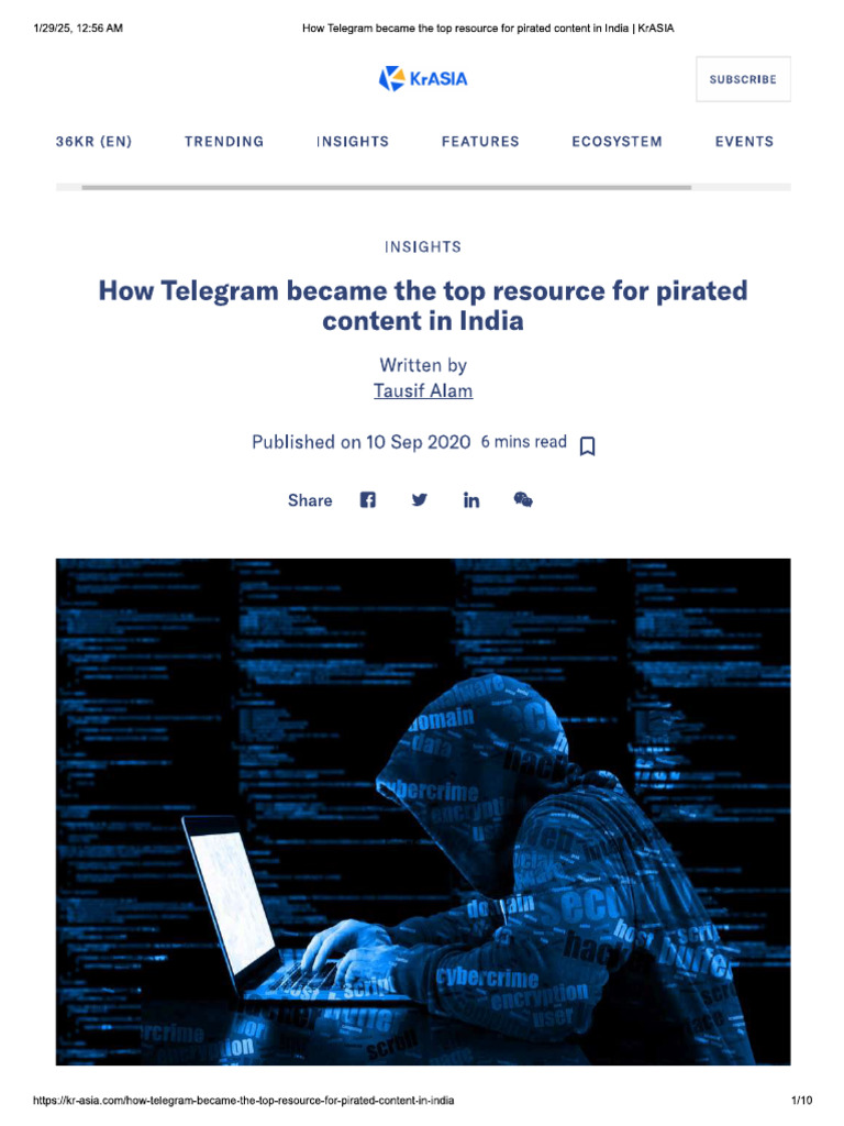 How Telegram Became The Top Resource For Pirated | PDF