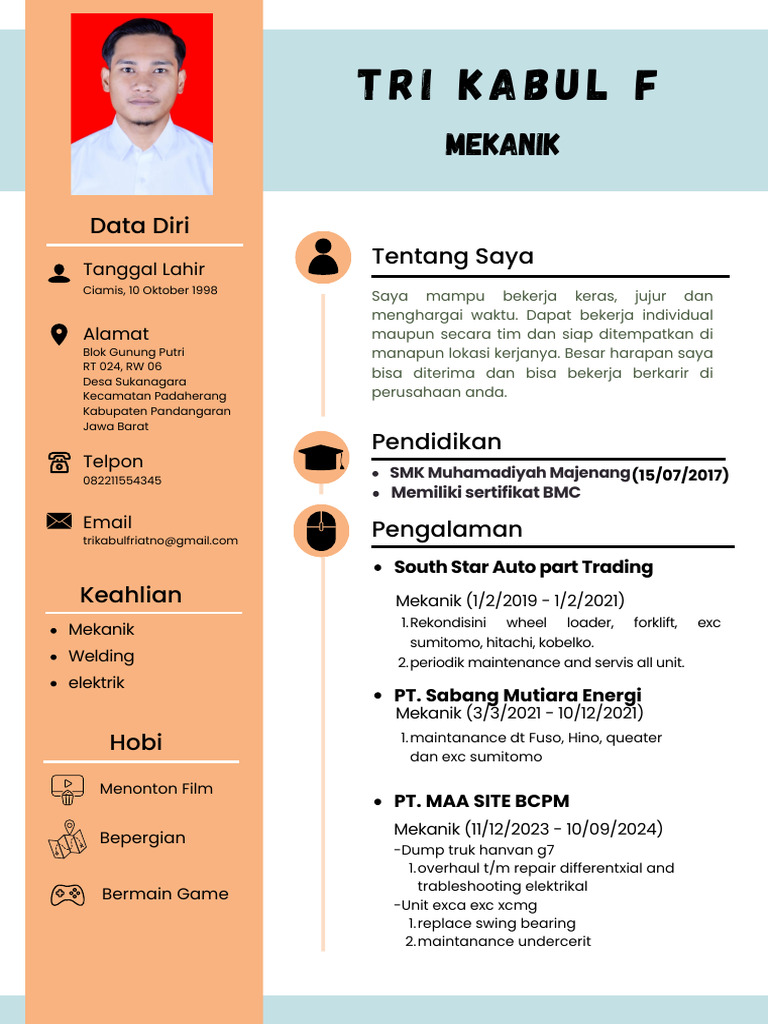 CV Tri Rukun Bersaudara - Mekanik | PDF