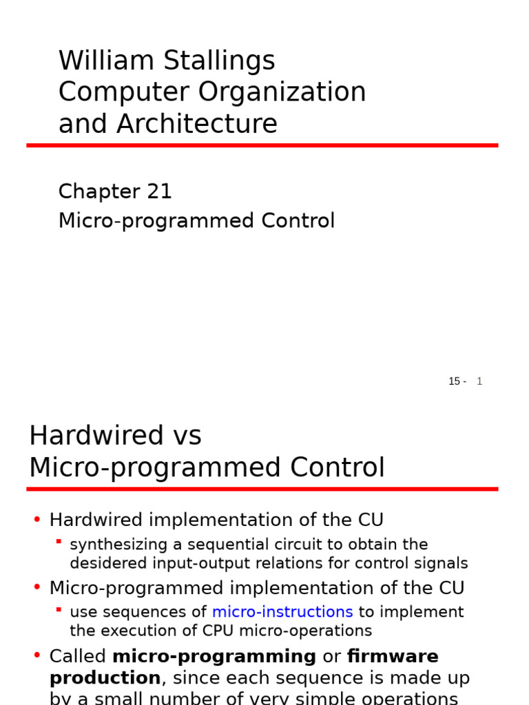 Micro-programmed Control in CPUs | PDF | Manufactured Goods ...