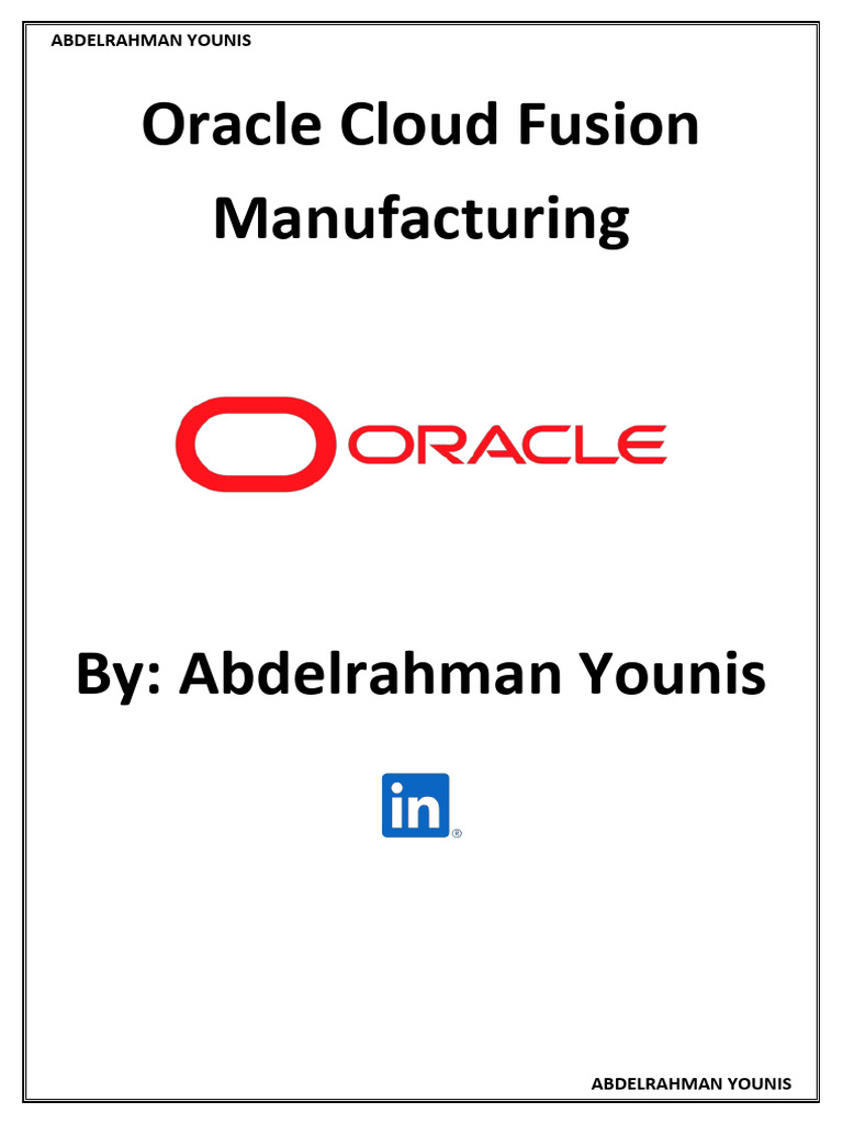 Oracle Cloud Manufacturing Module 1744819479 | PDF