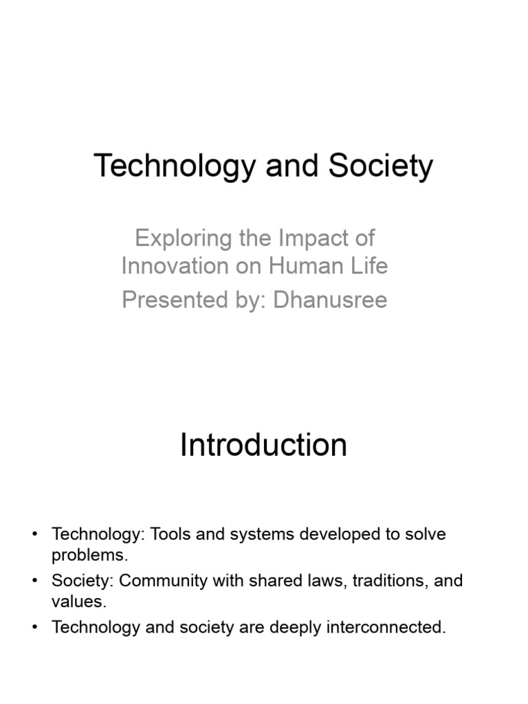 Technology and Society Presentation | PDF