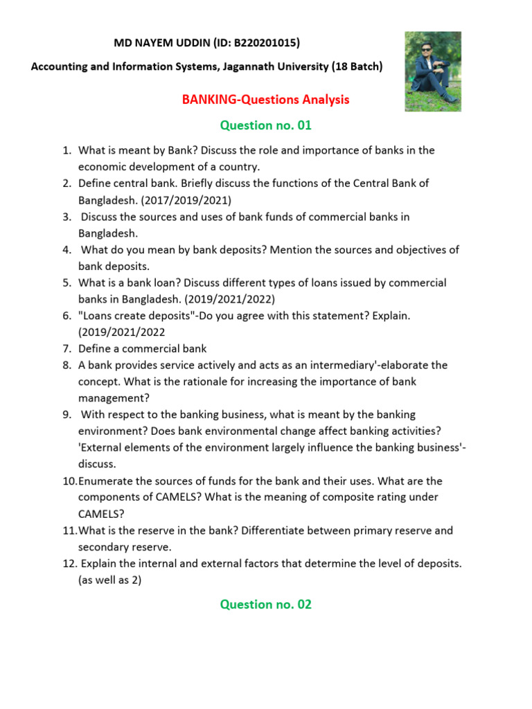 Banking Questions Analysis | PDF | Banks | Capital Requirement
