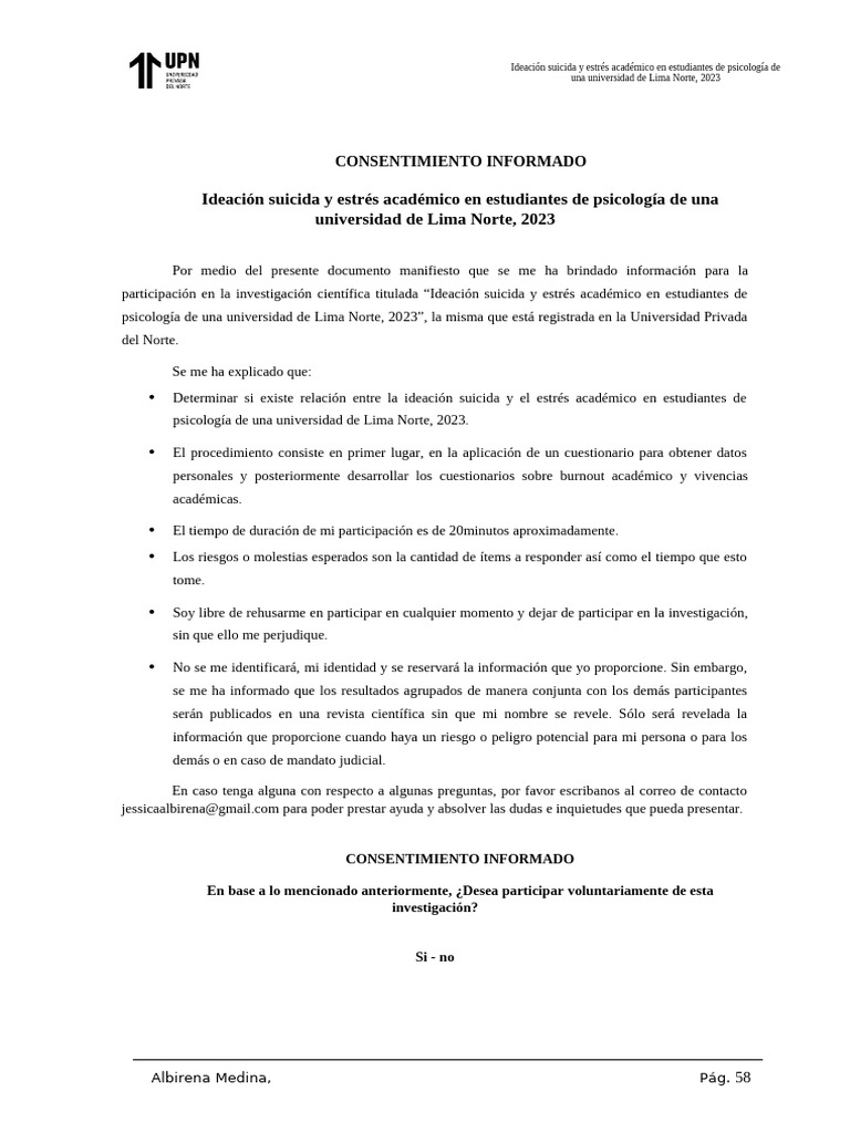 CONSENTIMIENTO INFORMADO - Modelo A Compartir | PDF | Consentimiento informado