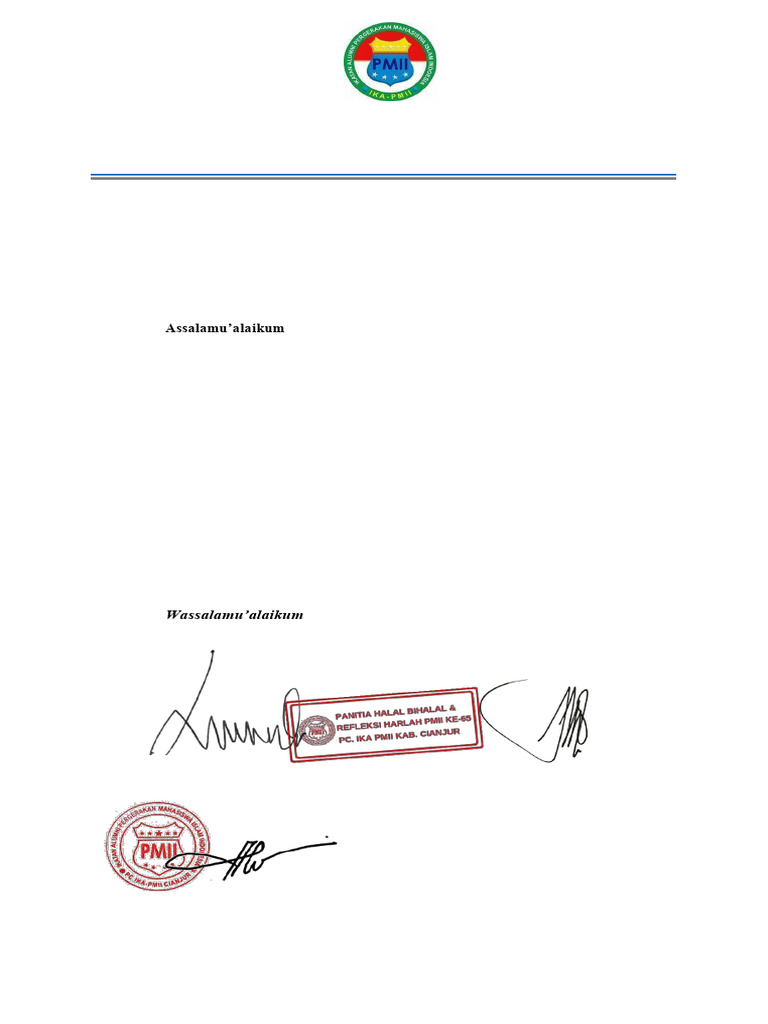 Halal Bihalal PMII Ke-65 Cianjur | PDF