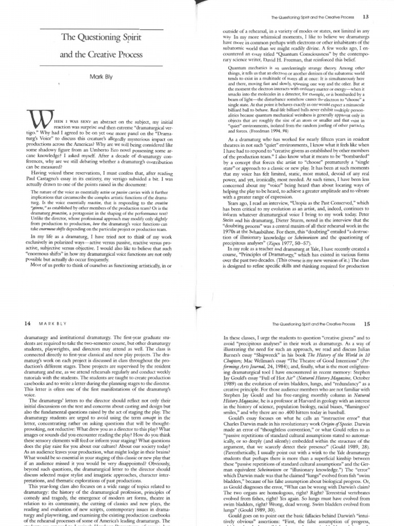 Bly_The Questioning Spirit and the Creative Process | PDF