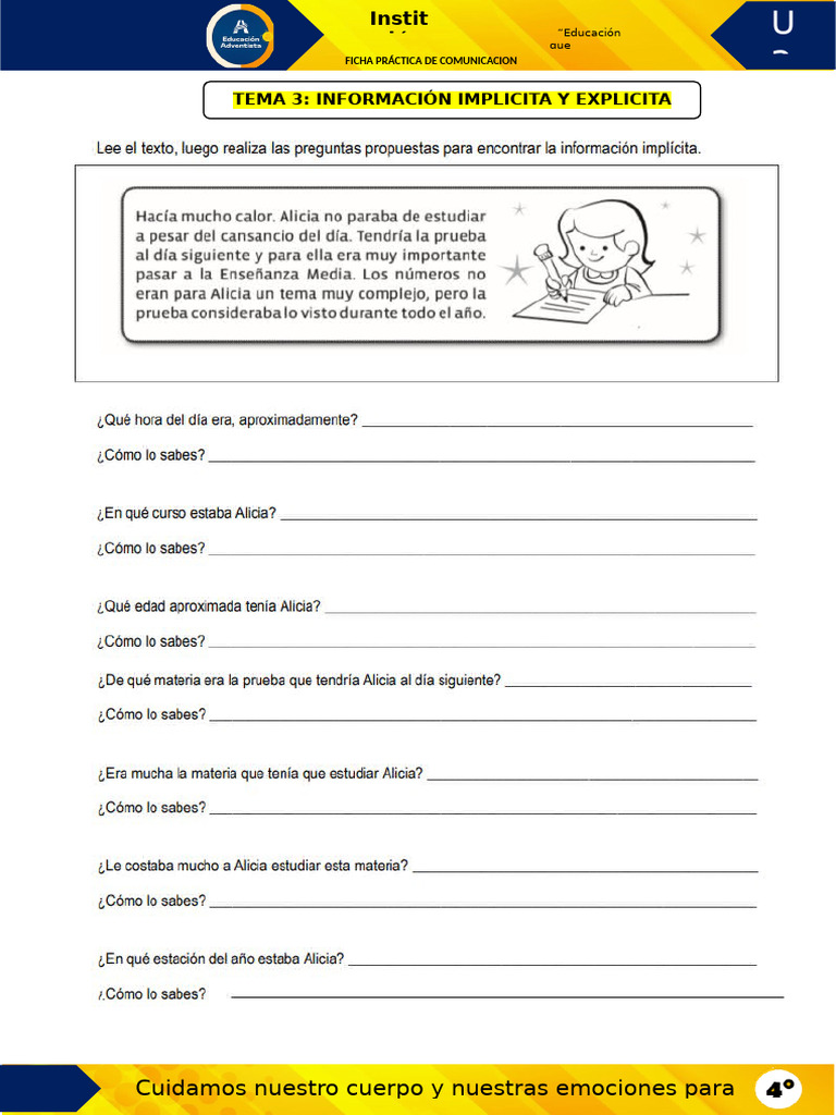 Ficha 3-Com-Informacion Implicita-Explicita | PDF