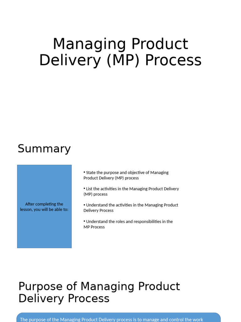 16 +Managing+Project+Delivery+ (MP) | PDF | Computing