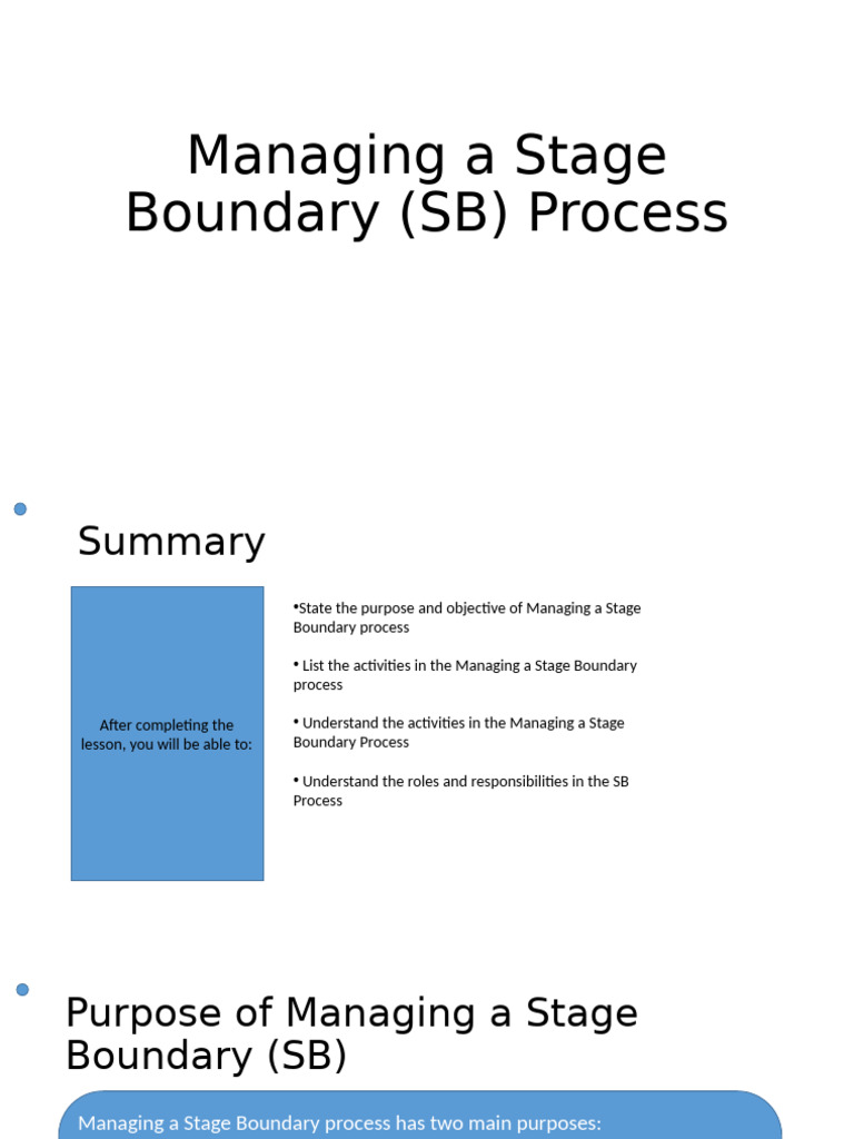 17 +Managing+a+Stage+Boundary+ (SB) | PDF | Risk | Business