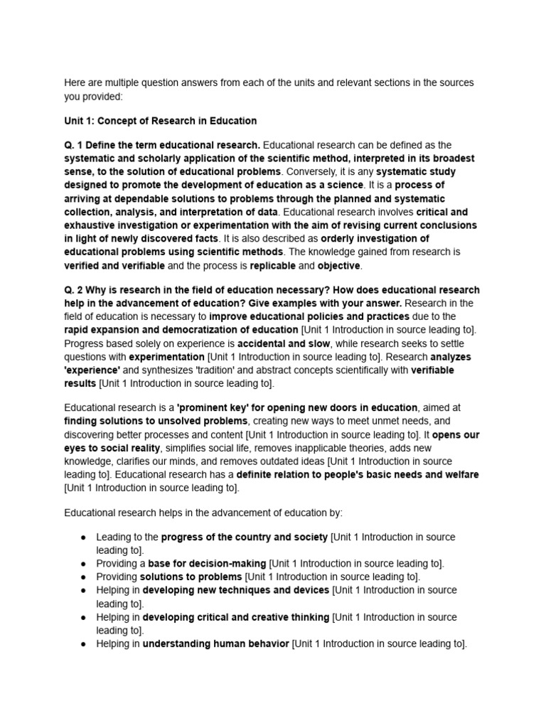 Importance of Educational Research | PDF | Methodology | Experiment