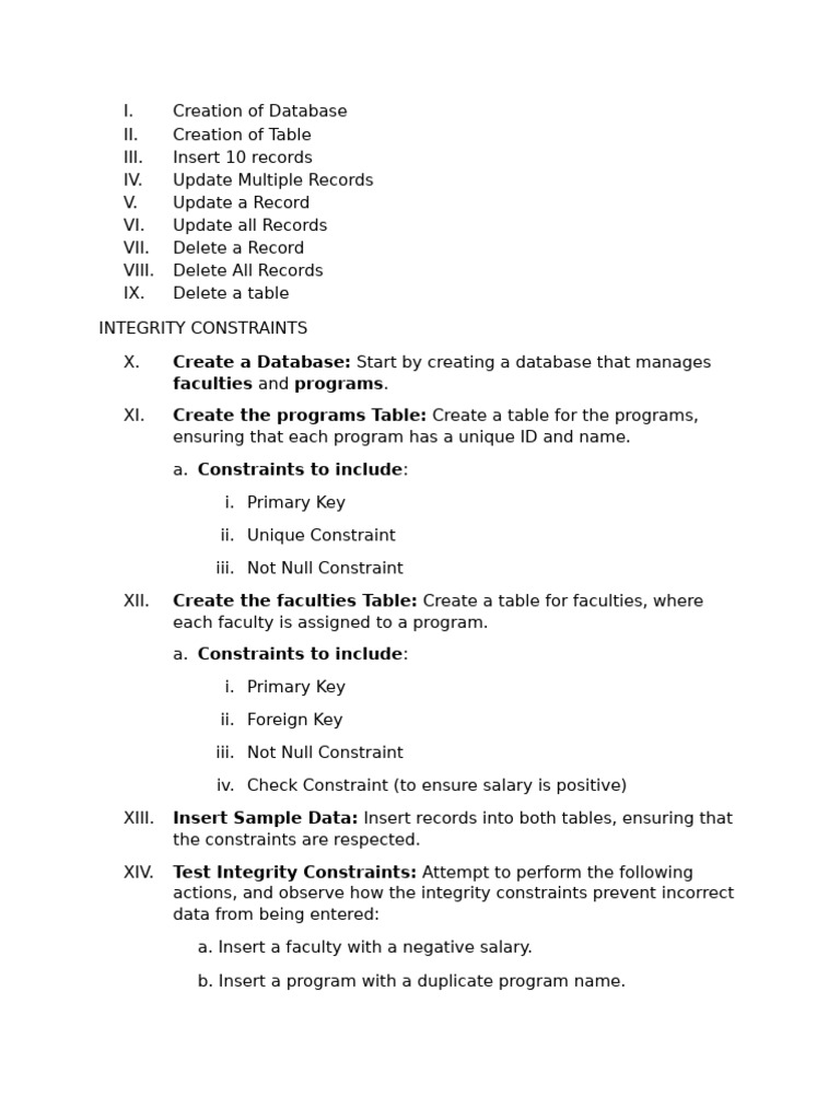 Compilation of Lab Exercises | PDF | Sql | Computer Data