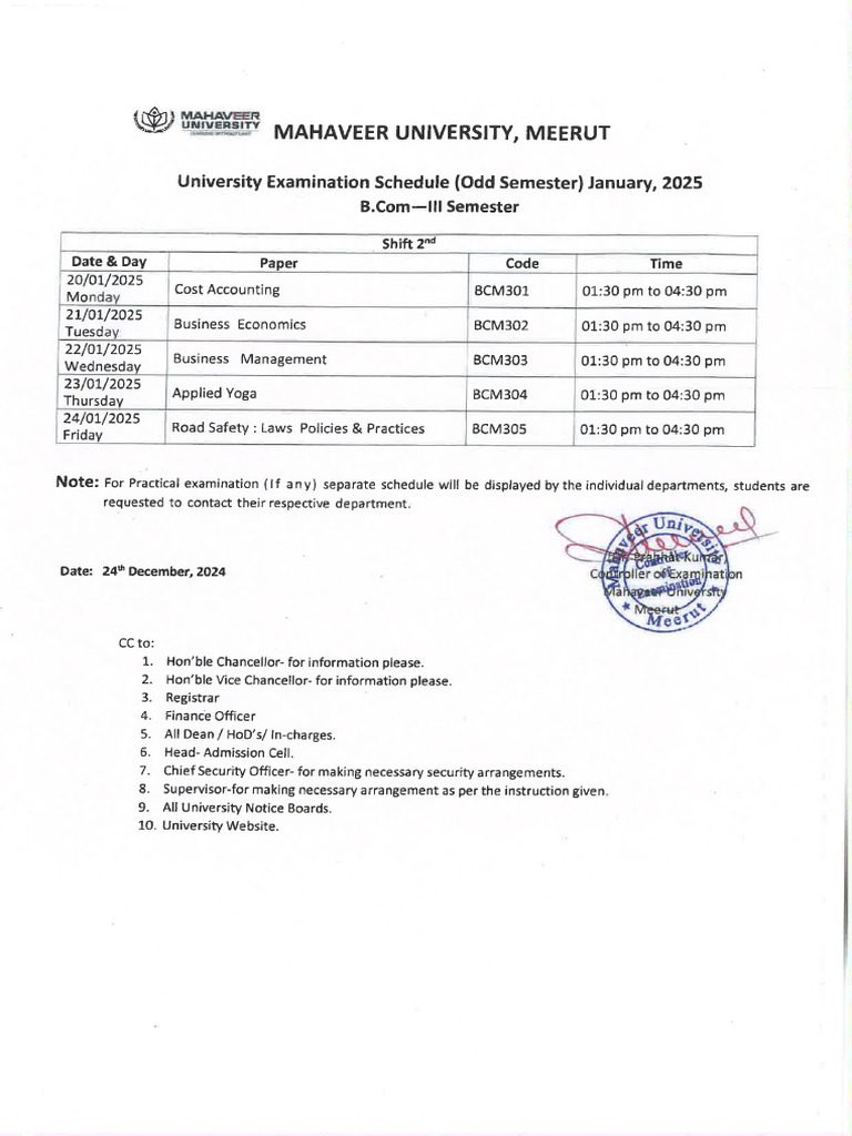 BCOM BBA MCOM MBA 3rd Semester Updated | PDF